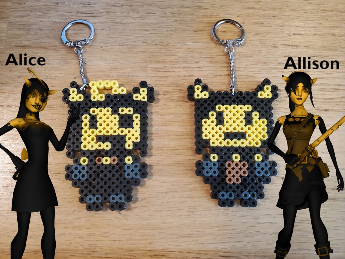 BATIM Keychain Perler Bead Sprite Bendy and the Ink Machine Alice ...