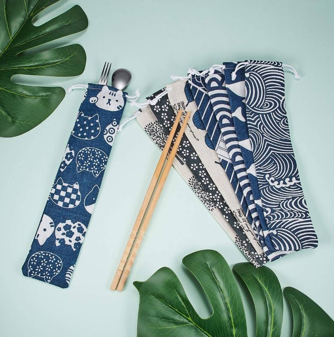 Straw Travel Bag Chopsticks Travel Bag Utensil Bag Reusable - Etsy
