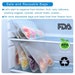 6pcs Reusable Storage Bags, Zip Lock Leakproof Container Bag,reusable ...