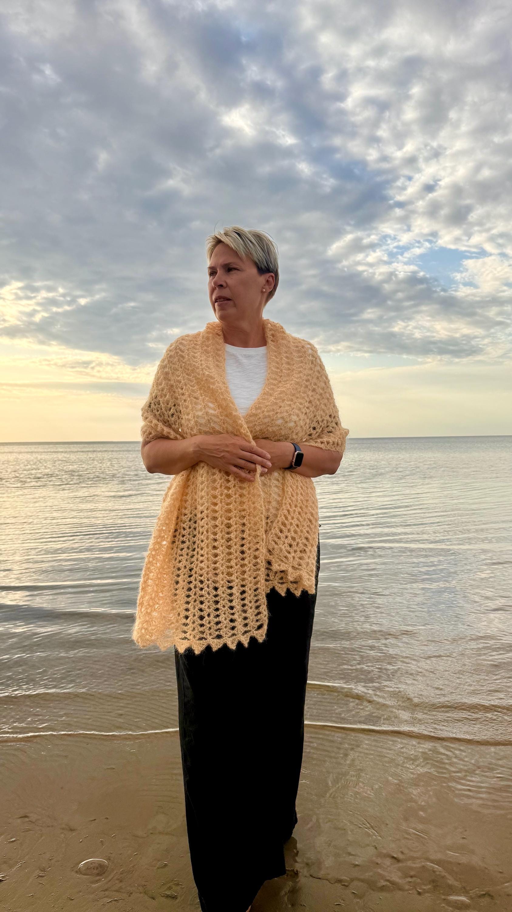 Crochet Mohair Shawl Scarf Easy Pattern PDF Instant Download - Etsy