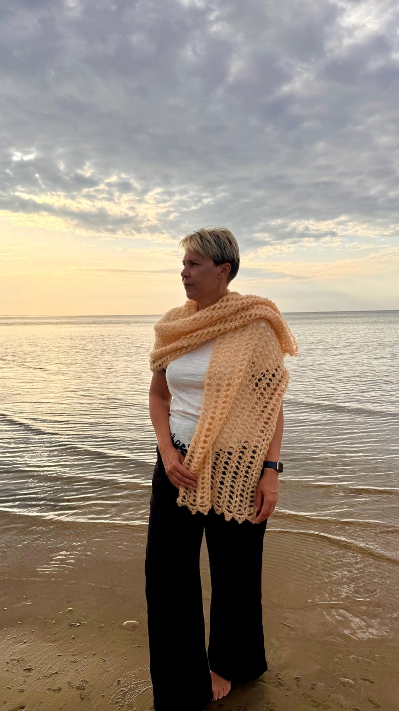Crochet Mohair Shawl Scarf Easy Pattern PDF Instant Download - Etsy