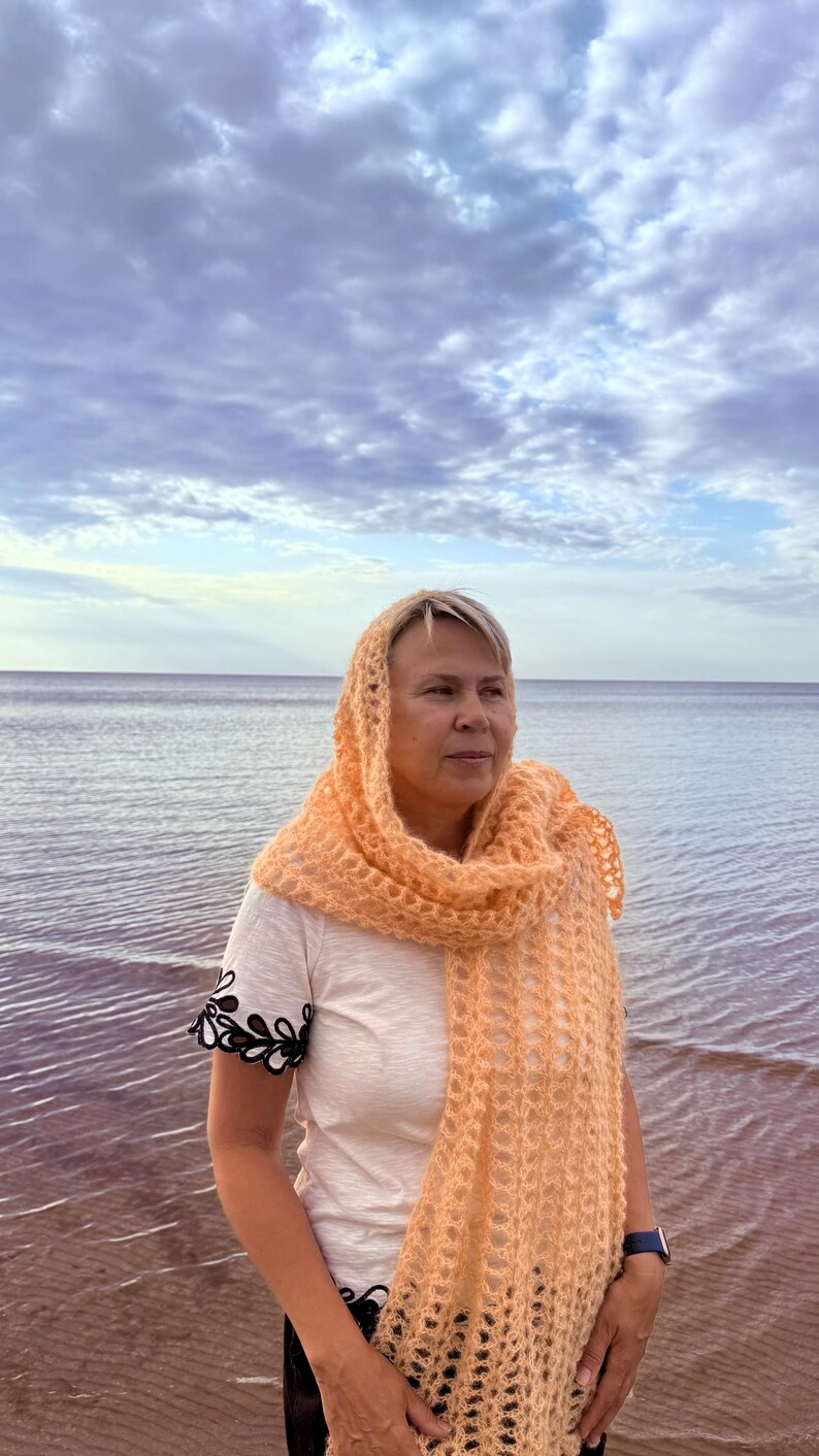 Crochet Mohair Shawl Scarf Easy Pattern PDF Instant Download - Etsy