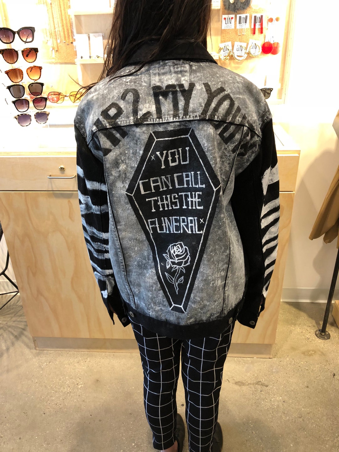 Custom One of a Kind Hand Painted Jean Jacket - Etsy