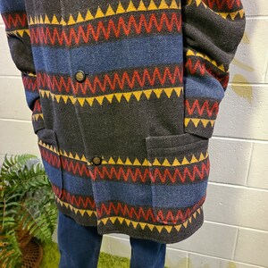 Quilted Lining, WOOL, Native American Blanket Coat/jacket, Sarape ...