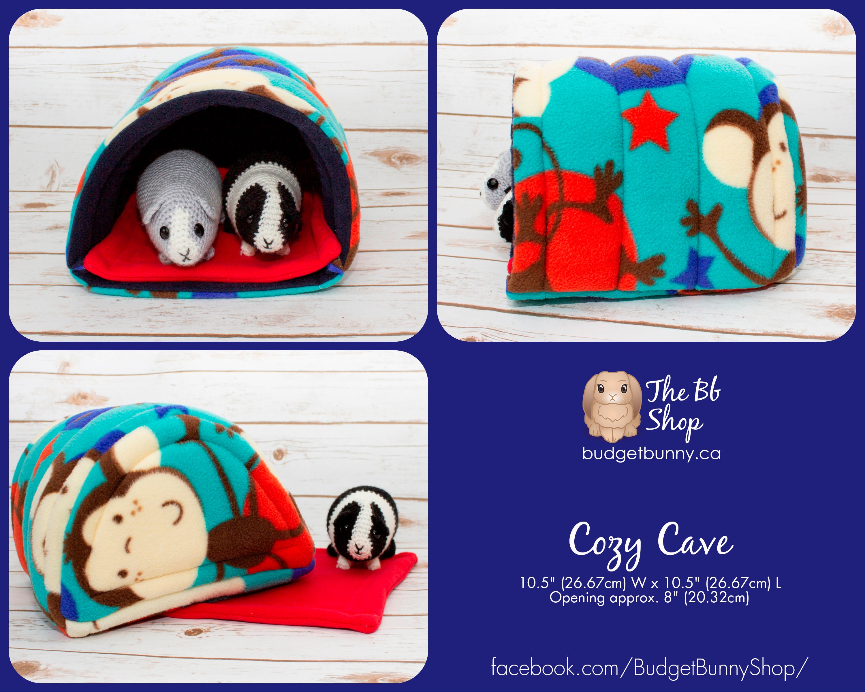 Guinea Pig Fleece Cave With Pee Pad, Hidey Hut for Hedgehogs, Rat ...