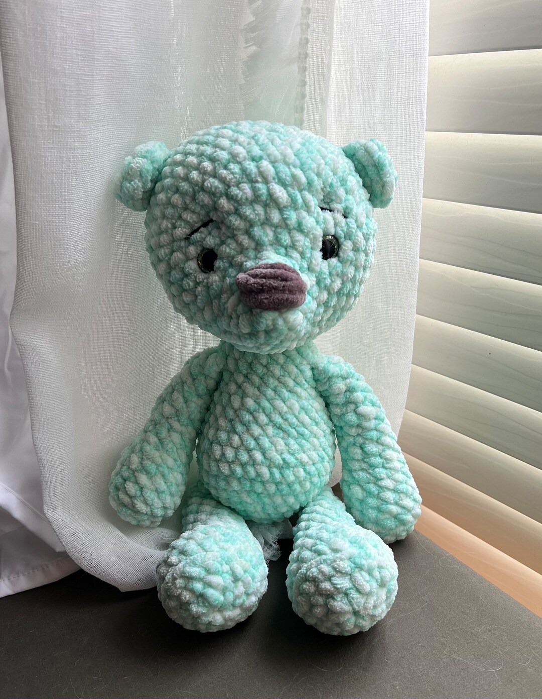 Mint Green Plushie Bear - Etsy