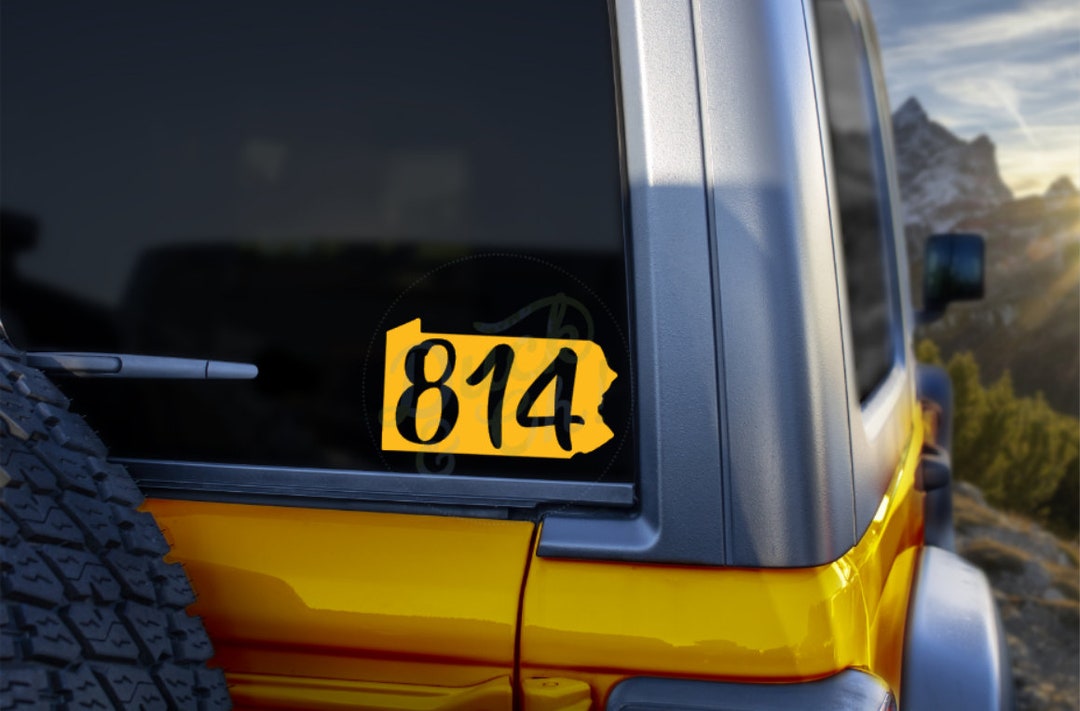 Area Code 814 Car Decal 814 Sticker State College Sticker - Etsy