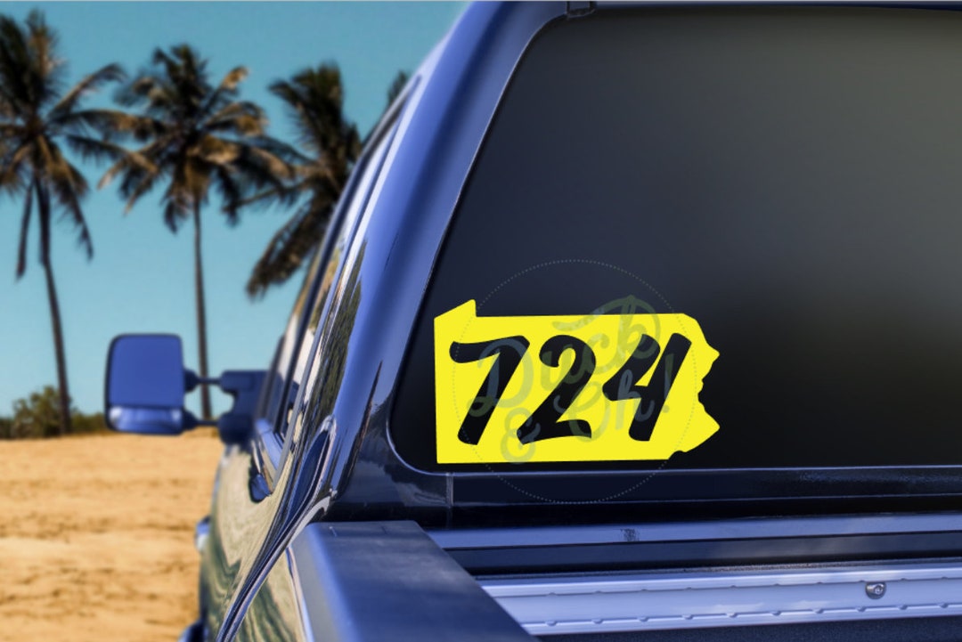 Area Code 724 Decal 724 Sticker Washington PA Sticker - Etsy