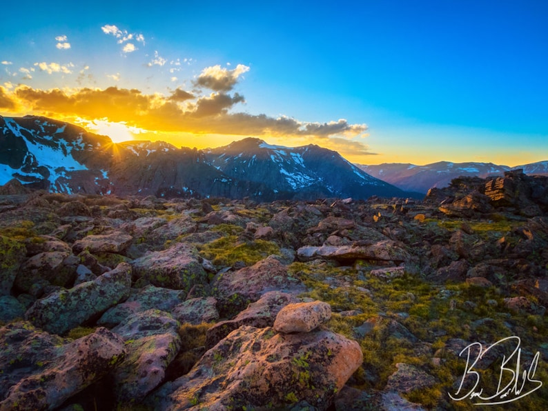 Rocky Mountain National Park Sunset - 4 Standard Image Sizes - Digital ...