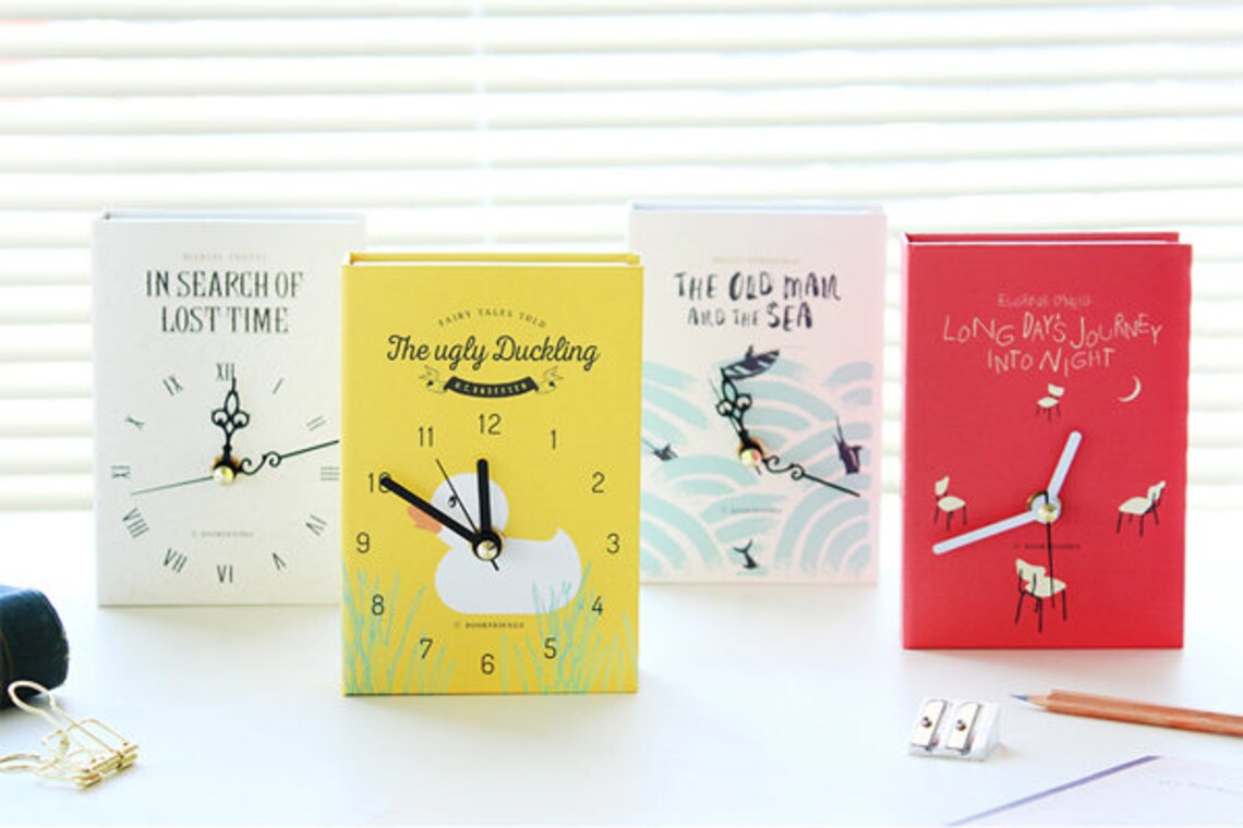 Book Clock Essential Home Deco - NEW - Etsy