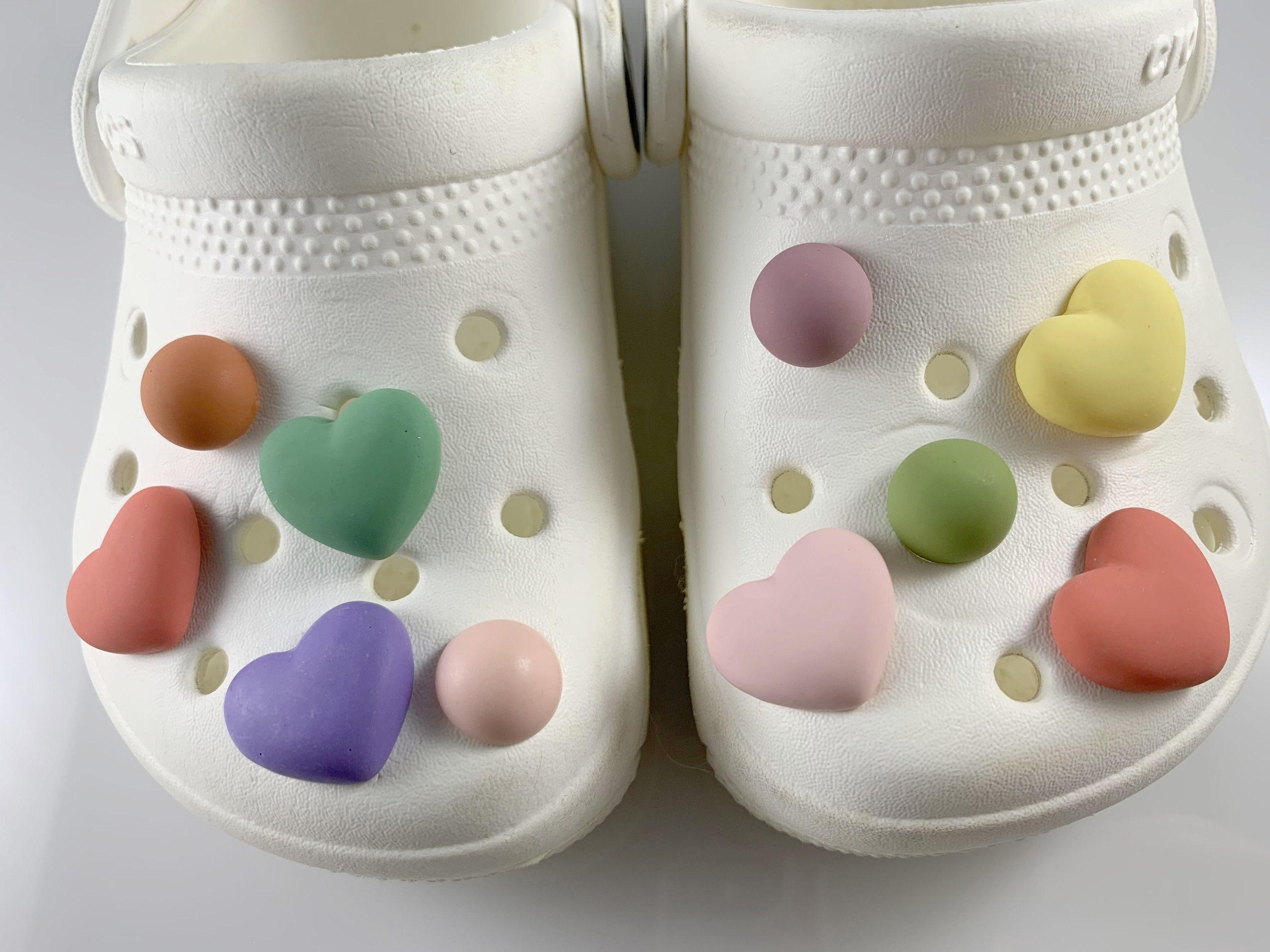 High Quality Cute Pastel Heart and Circle Shoe Charms For Croc | Etsy