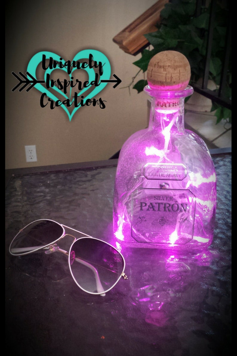 Patron Bottle Light Decor different colored lights to choose | Etsy