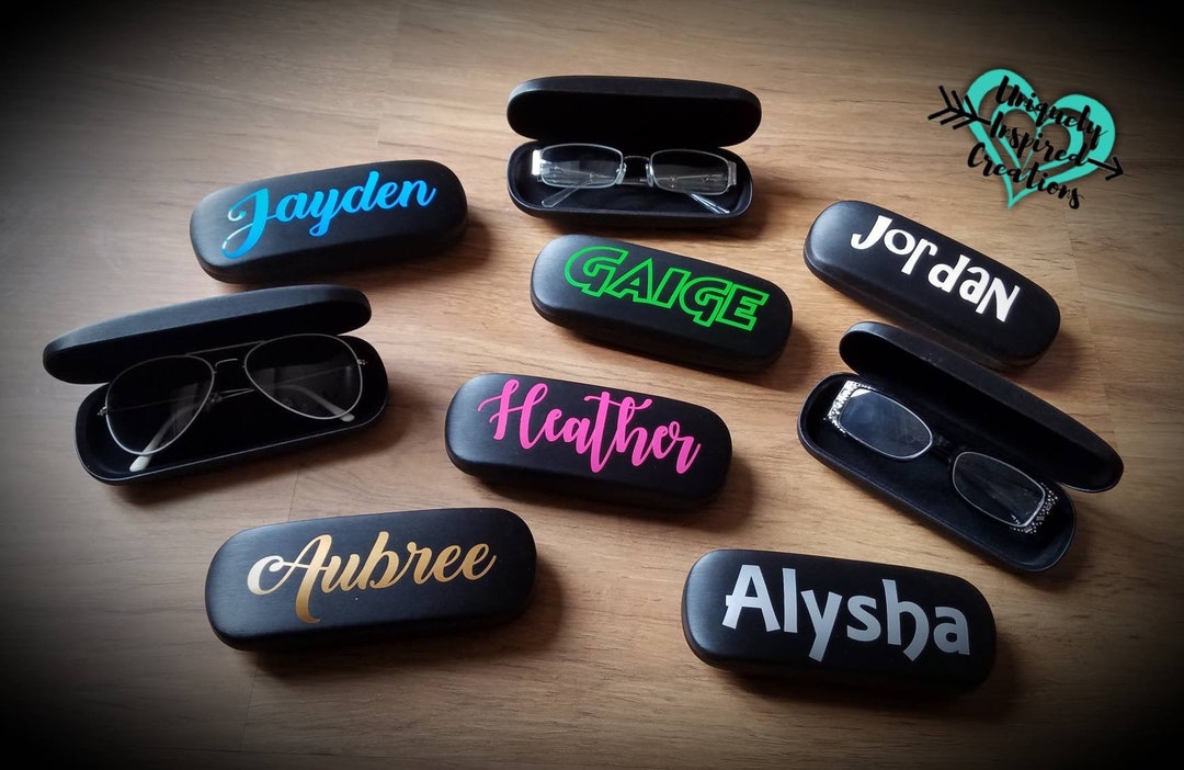 Personalized Eyeglass Case, Personalized Gift for Women, Men or Kids ...