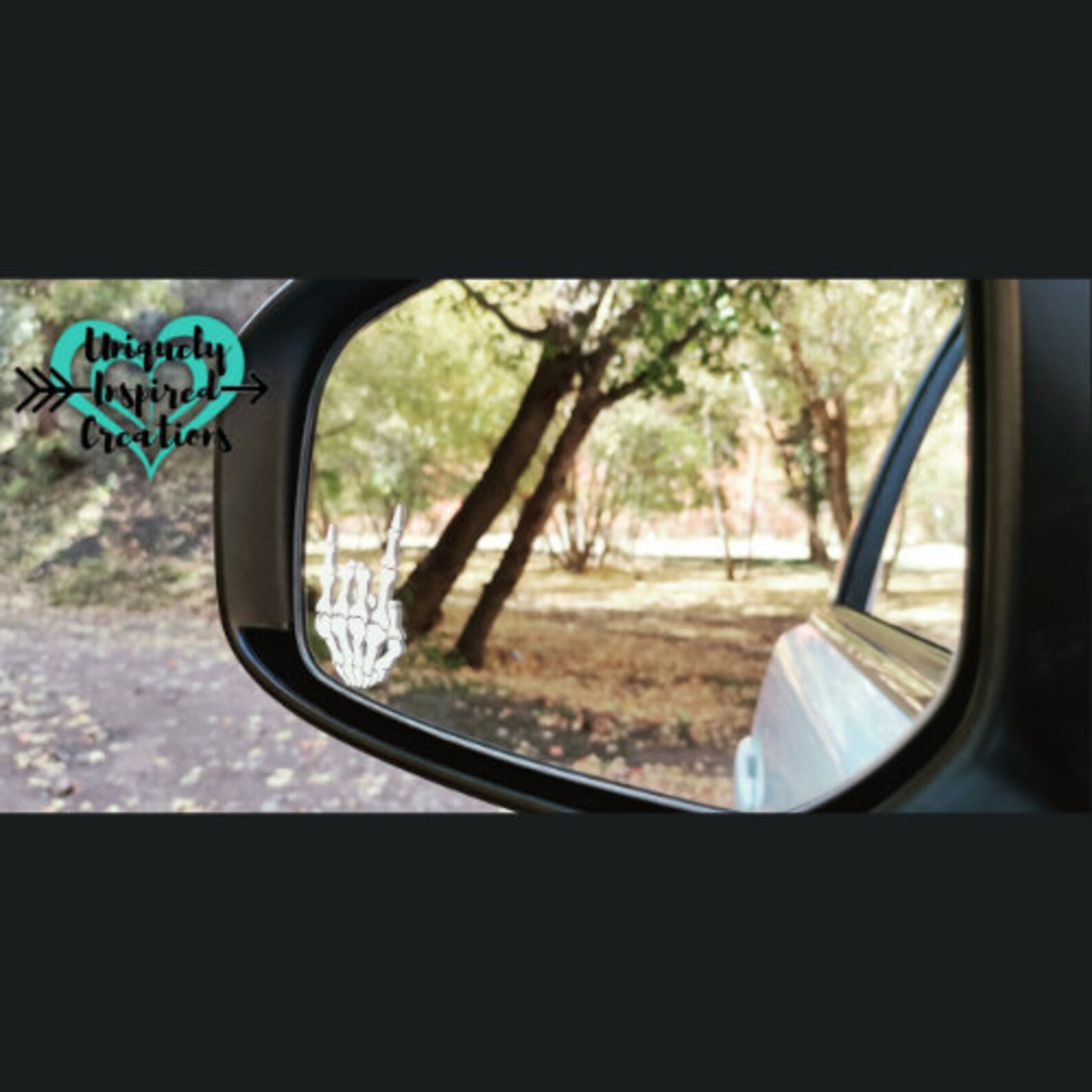 Skeleton Rocker Hand Car Mirror Decals Set or Left or Right | Etsy