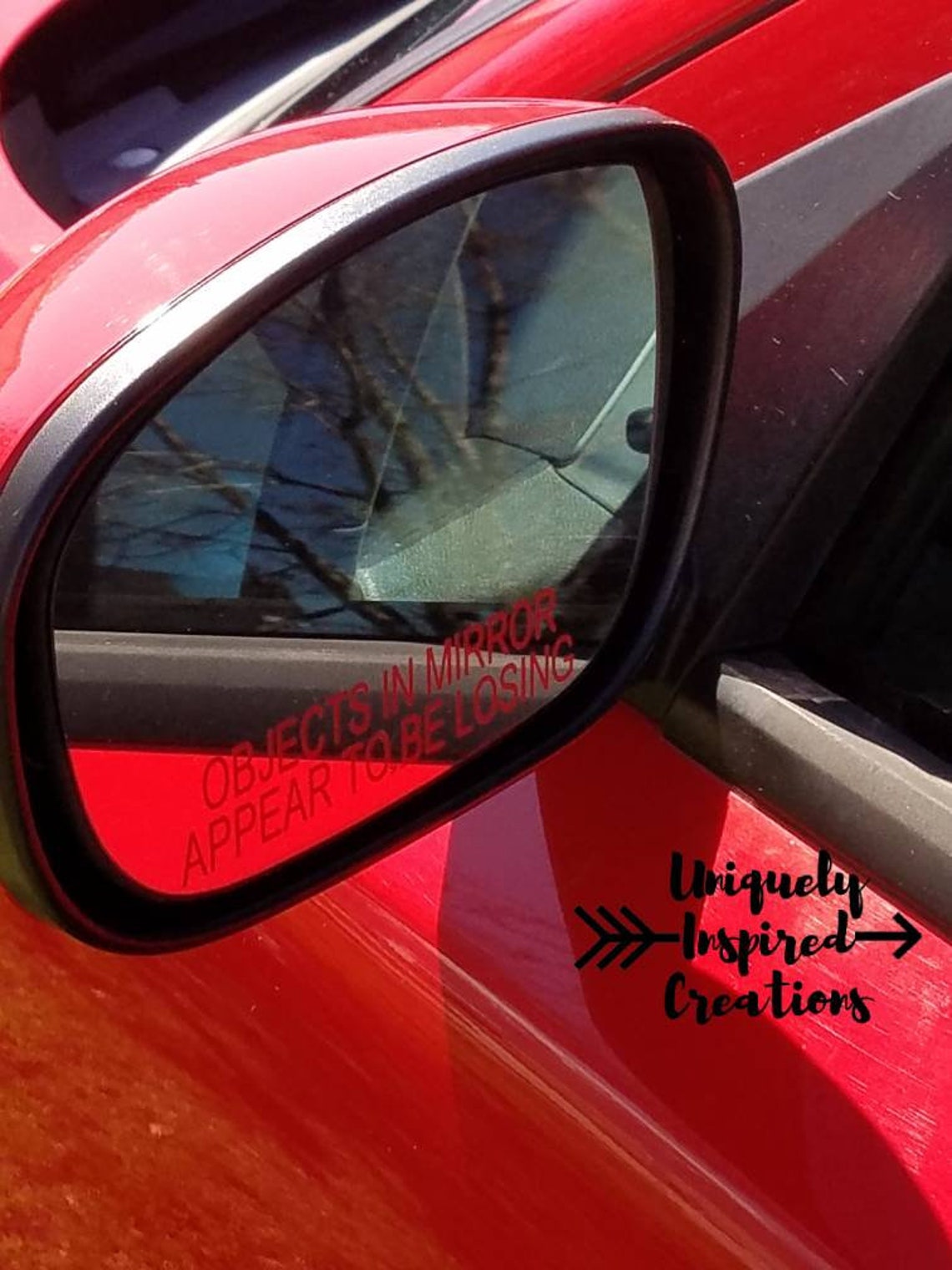 Car Mirror Decal objects in Mirror Appear to Be - Etsy