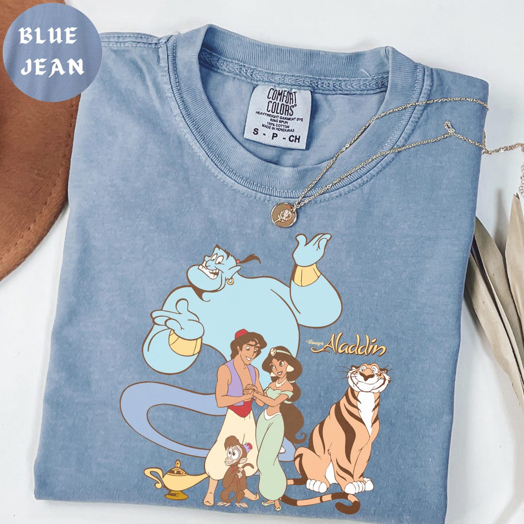 Comfort Color® Vintage Princess Jasmine and Aladdin Shirt, WDW Princess ...