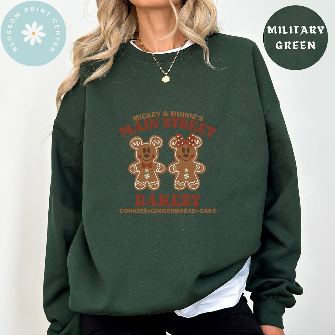 Mickey and Minnie Main Street Bakery Sweatshirt, Disney Christmas ...