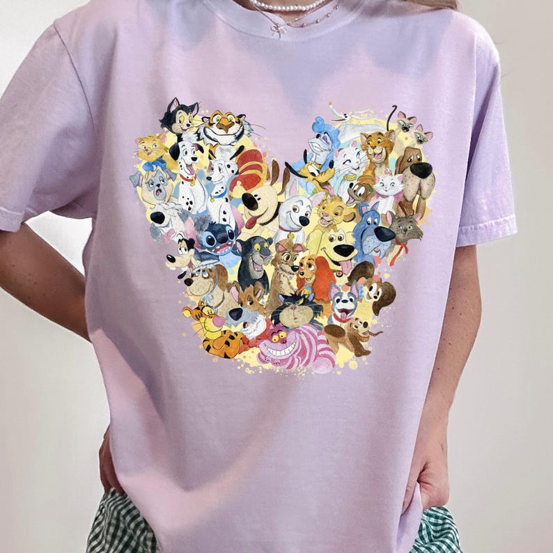 Comfort Color® Disney Dogs and Cats T-shirt, Disney Dogs Shirt, Disney ...