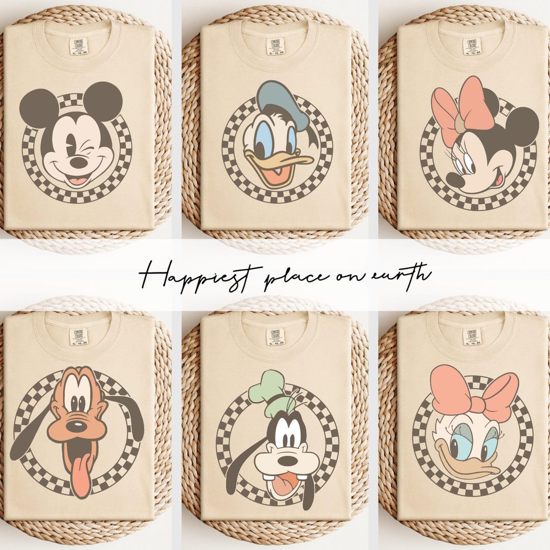 Comfort Color® Disney Checkered Mickey Tee, Checkered Disney, Retro ...
