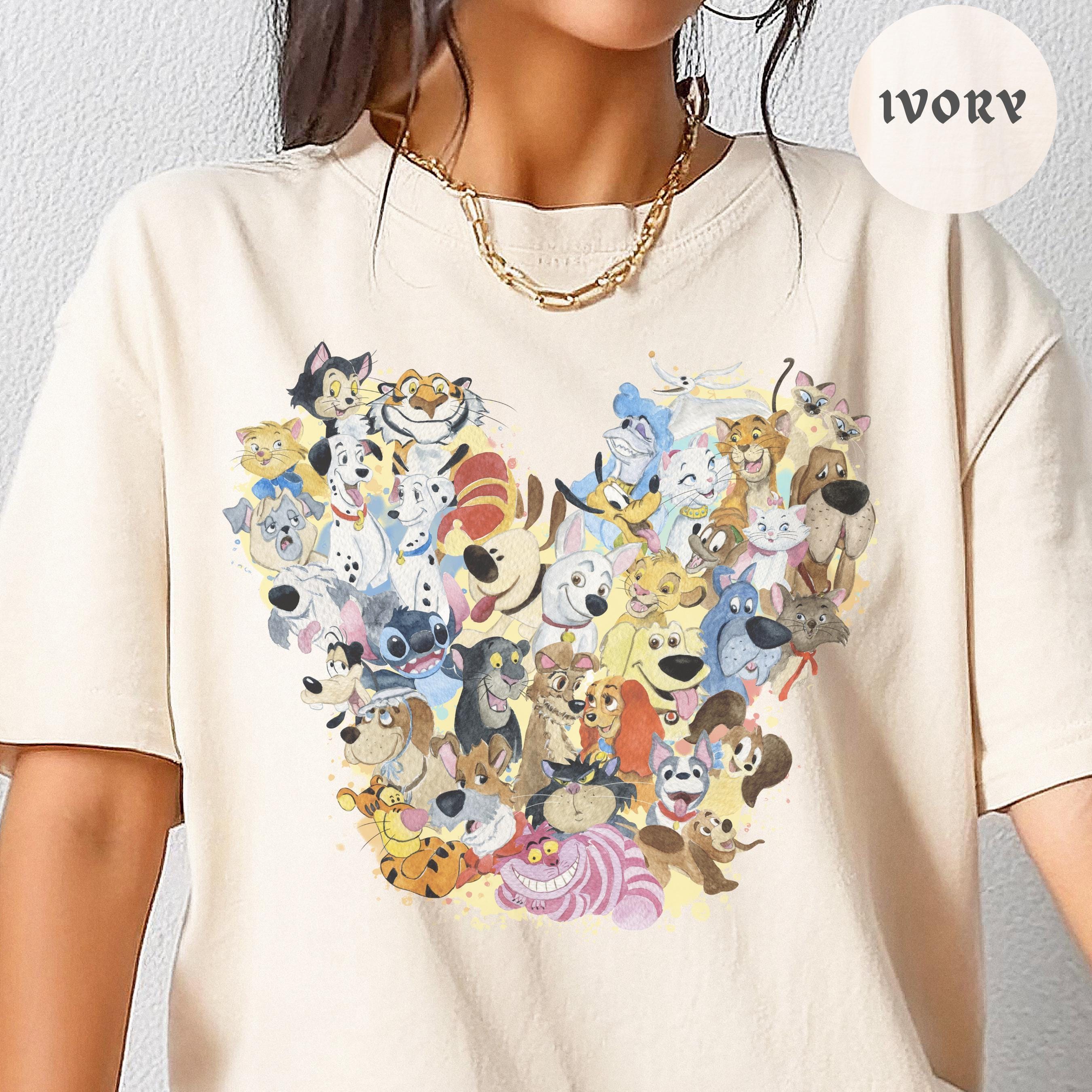 Comfort Color® Disney Dogs and Cats T-shirt, Disney Dogs Shirt, Disney ...