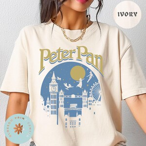 Comfort Color® Retro Disney Peter Pan Shirt, Tinker Bell Wendy Flight ...