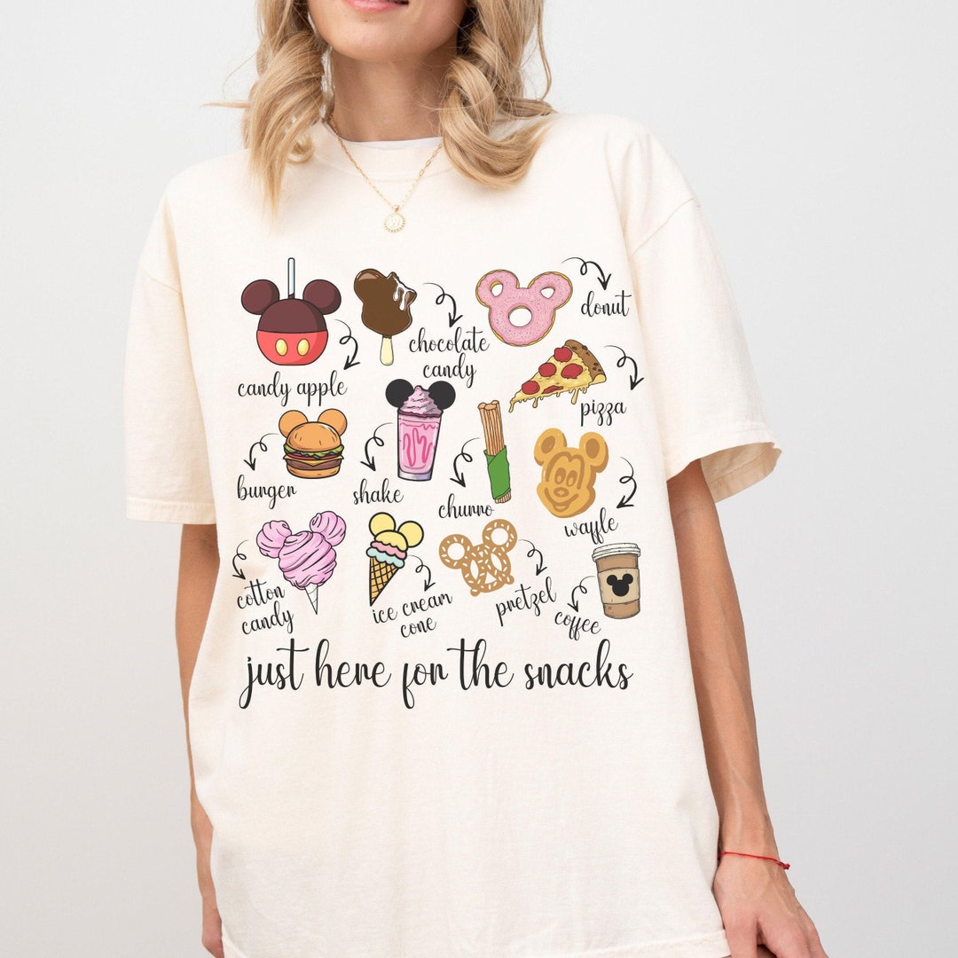 Comfort Color® I'm Just Here for the Snacks Shirt, Disney Snacks Shirt ...