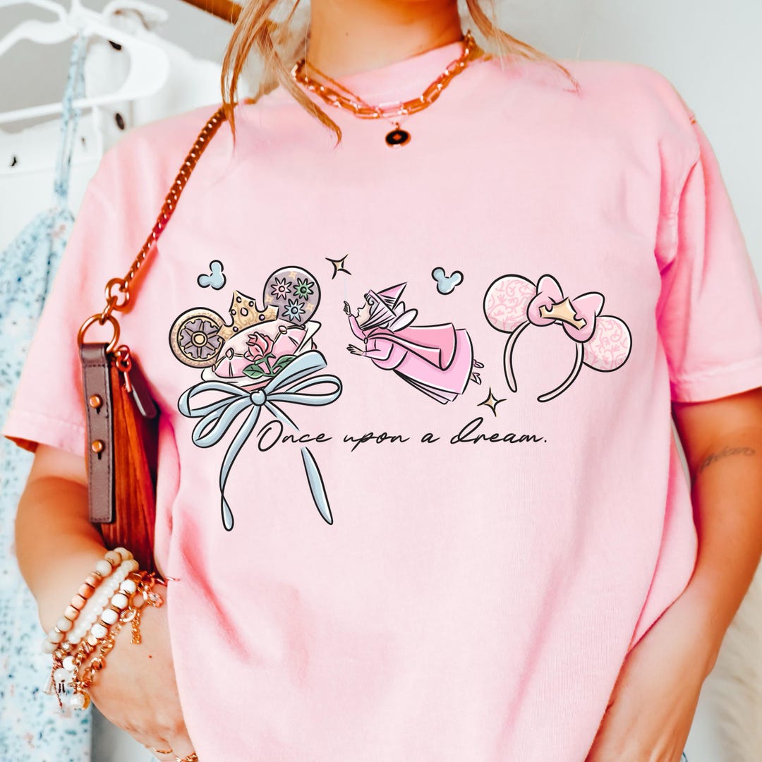 Comfort Color® Disney Princess Aurora Coquette Bow Sweatshirt Sleeping ...