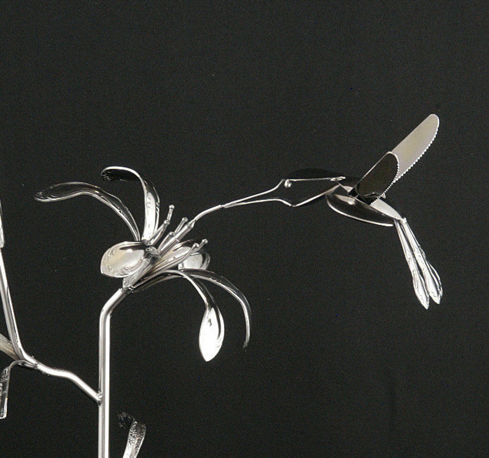 Hummingbird Flower Attachment Hummingbird Garden Decor Yard Etsy