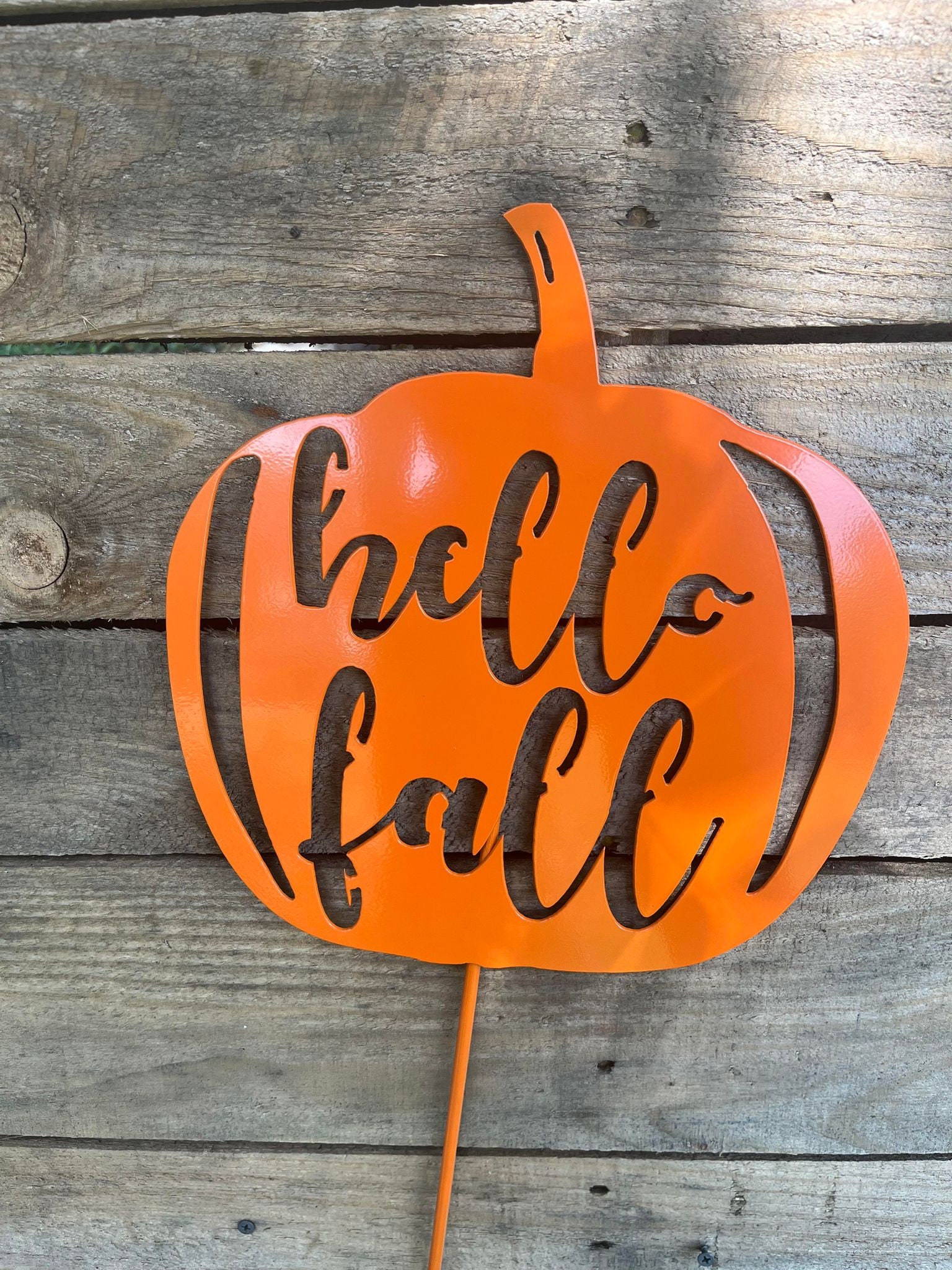 Hello Fall Metal Garden Stake - Etsy