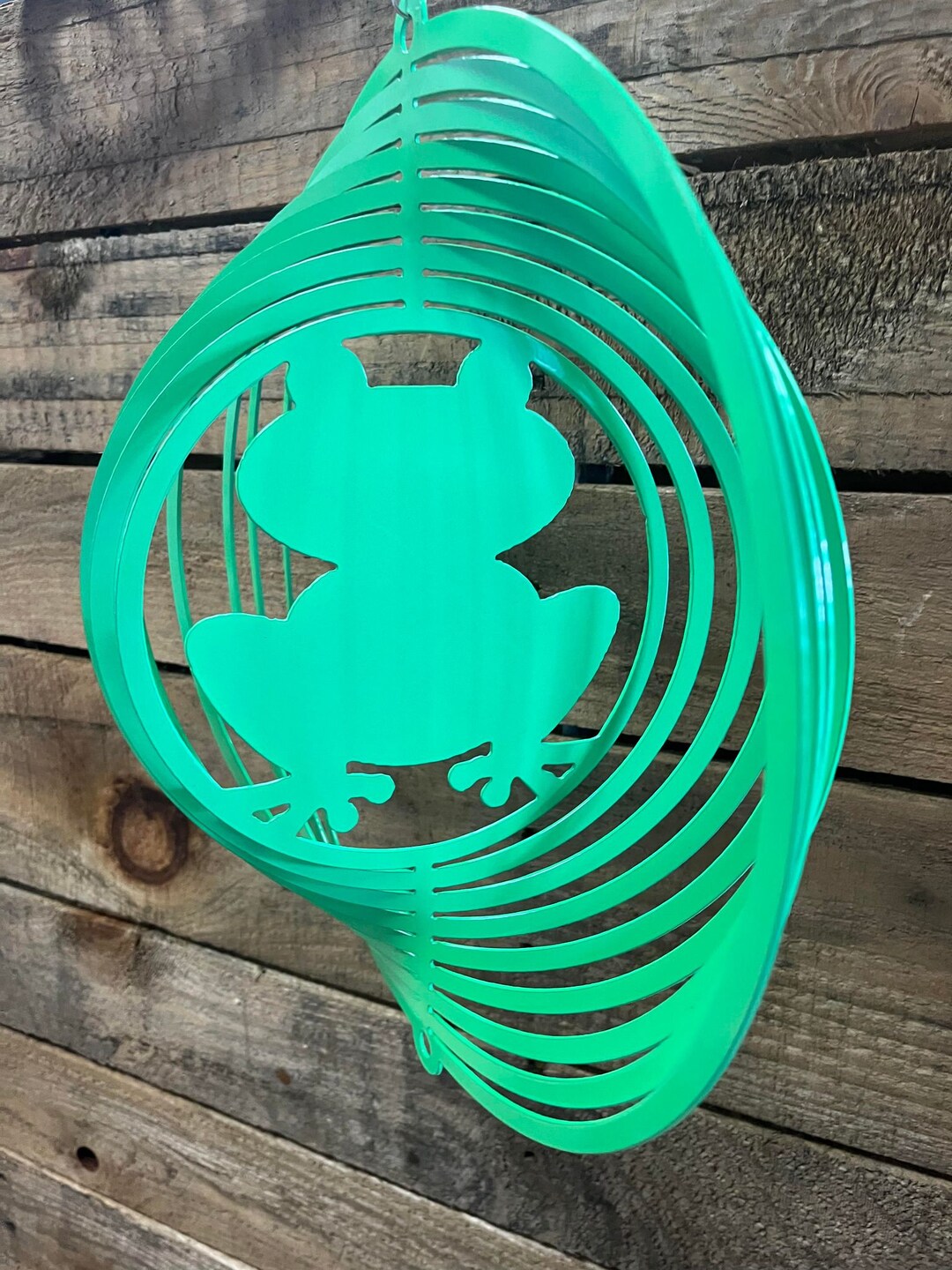 Frog Wind Spinner, Metal, Porch Decor - Etsy