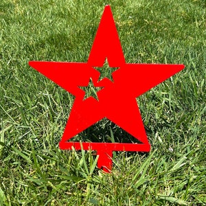 Red, White and Blue Garden Stake, Stars, USA, America, Metal - Etsy