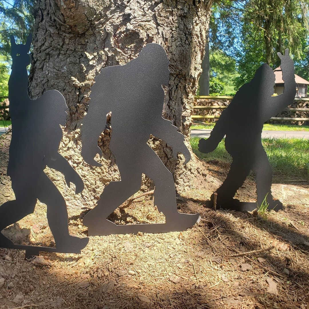 Bigfoot Garden Stake Steel Sasquatch Lawn Decoration - Etsy