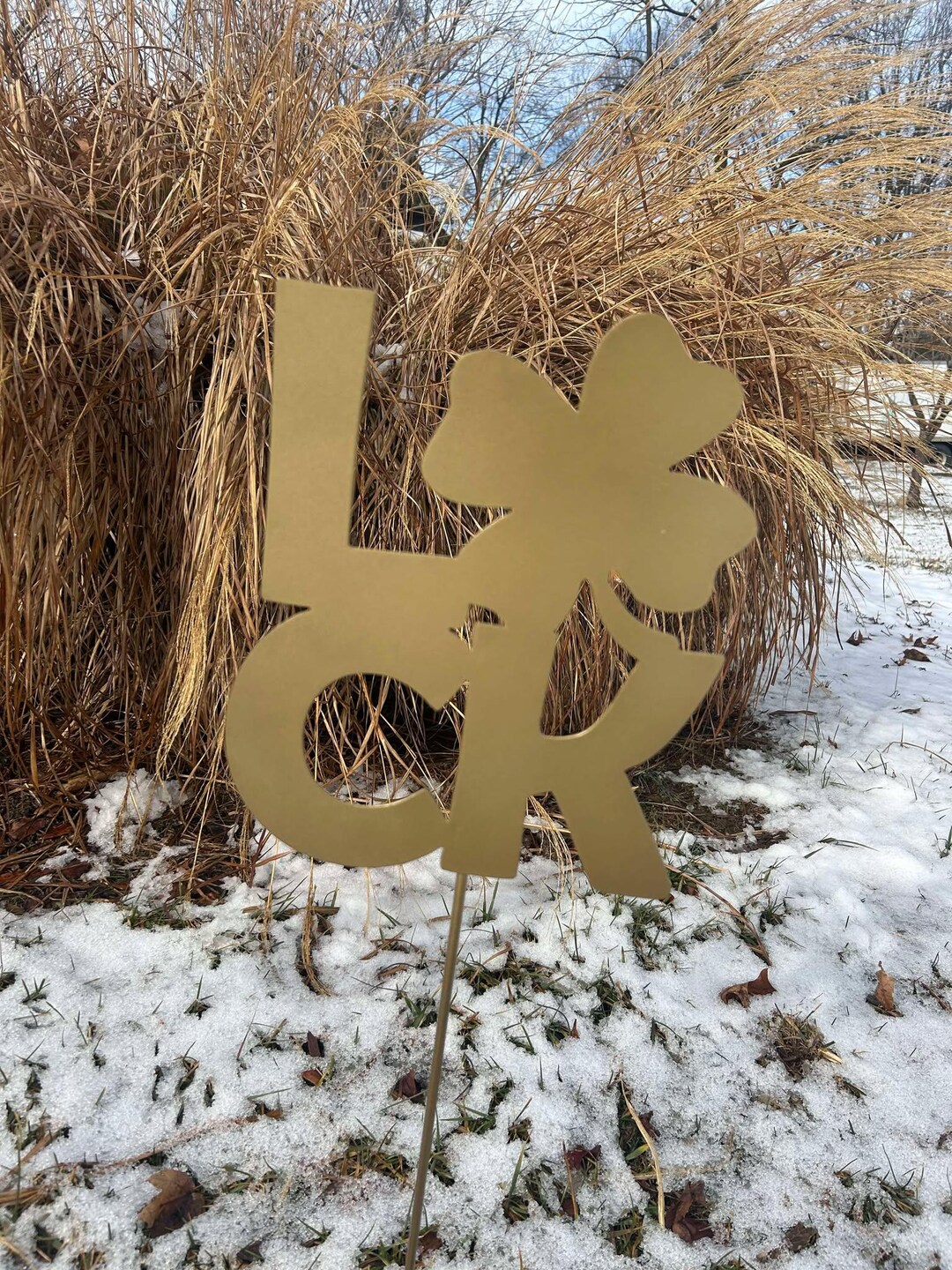 Luck Metal Garden Stake, Shamrock, St. Patty's Day Decoration - Etsy