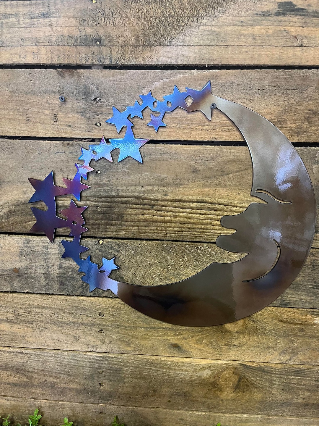 Metal Moon and Stars Wall Decor: Celestial Nursery Art - Etsy