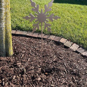 Snowflakes, Winter Wonderland, Garden Stake, Metal Yard Decoration - Etsy
