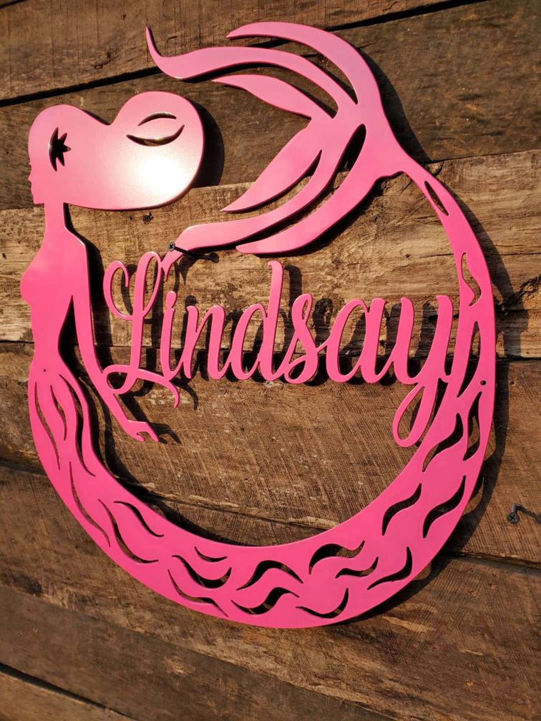 Personalized Mermaid Steel Name Sign Metal Sign - Etsy