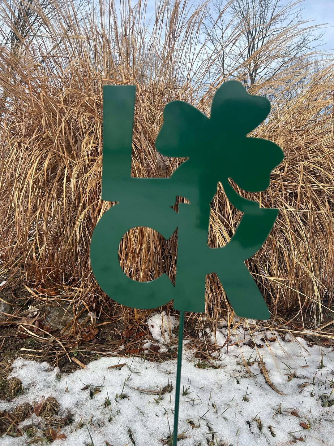 Luck Metal Garden Stake, Shamrock, St. Patty's Day Decoration - Etsy