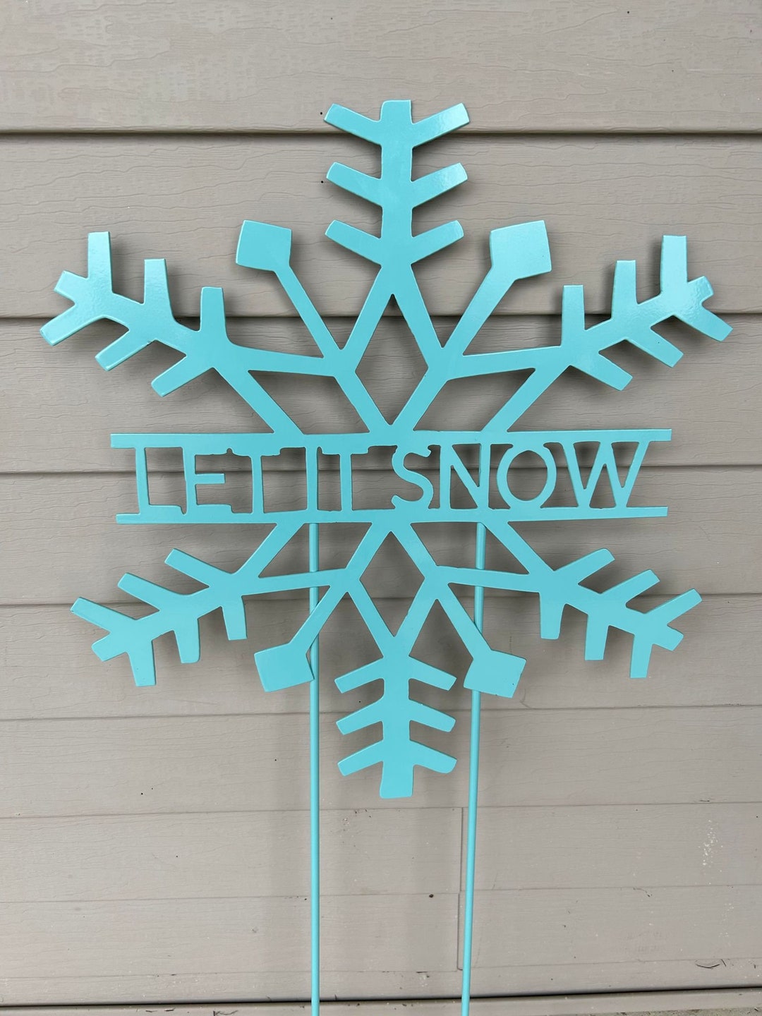 Let It Snow (snowflake Design), Metal Decoration, Wall Sign - Etsy