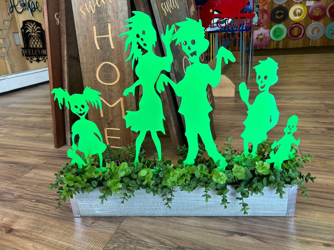Zombie Family Metal Yard Decor, Steel Halloween Art - Etsy