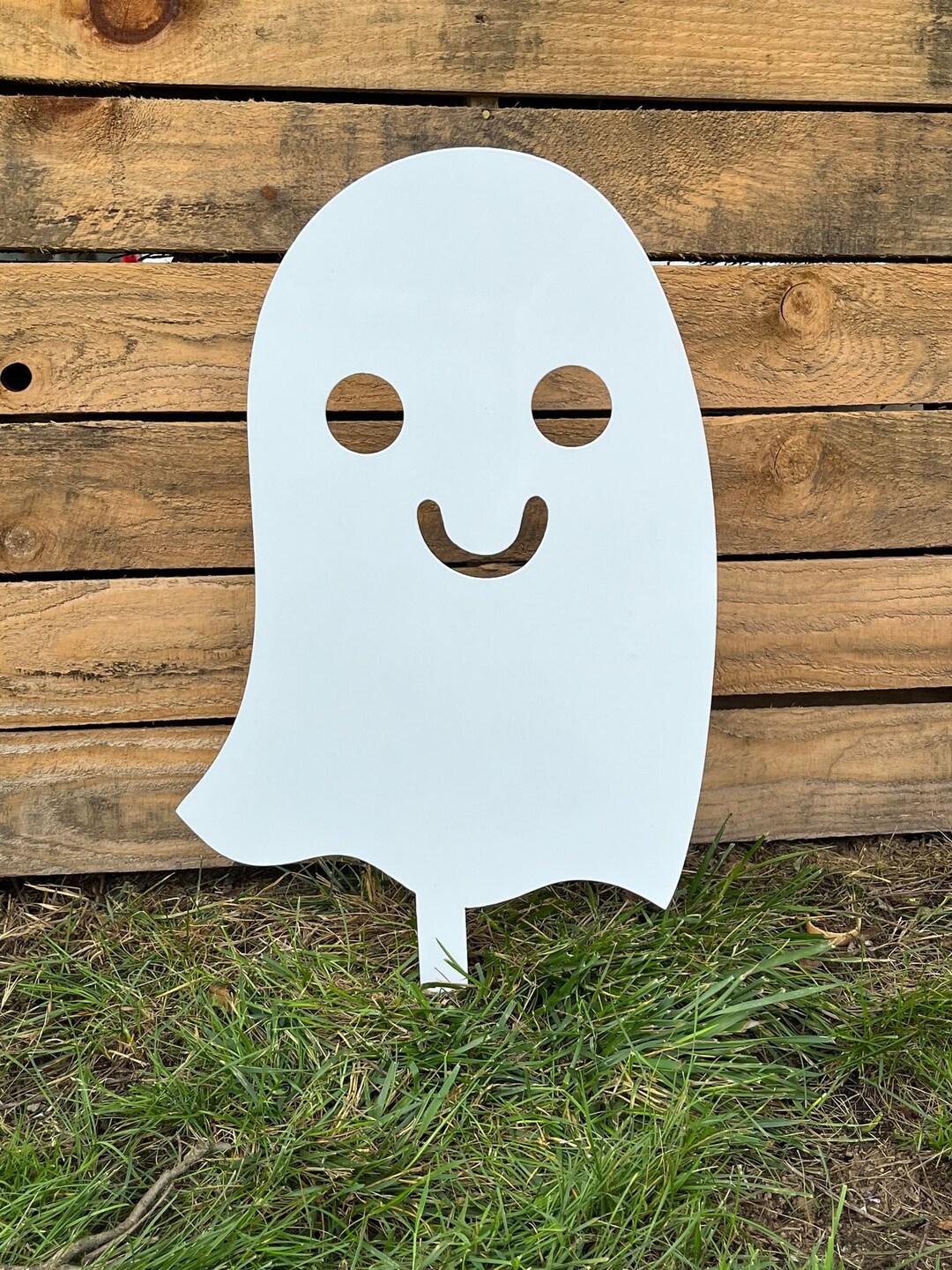 Metal Ghost Garden Stake, Friendly Ghost, Halloween, White - Etsy