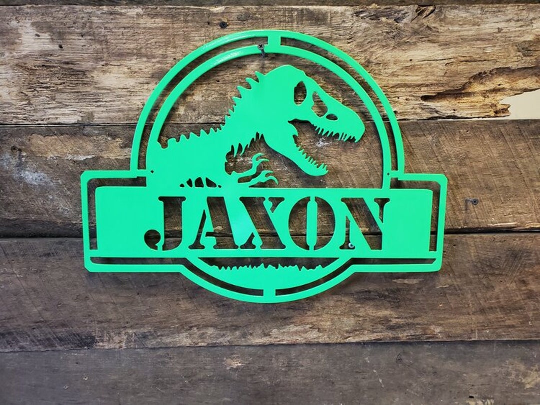 Personalized Dino, Metal Sign, Kids Decoration, - Etsy