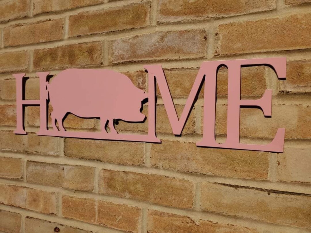 Metal Pig Home Sign, Farmhouse Decor, Wall Decor, - Etsy