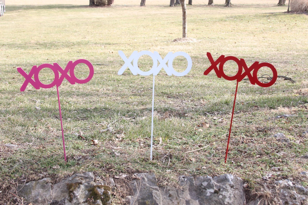 XOXO Metal Garden Stake, Valentines Day Decor, Outdoor Decor - Etsy