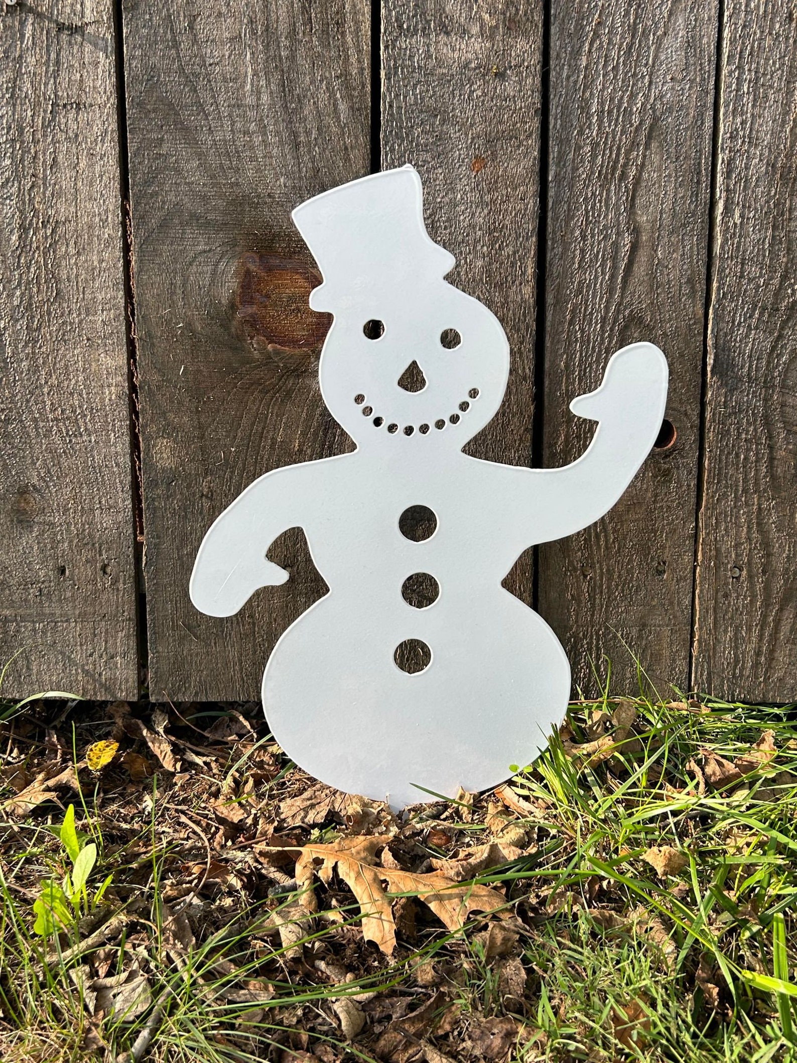 Metal Christmas Garden Stakes, Gingerbread, Trees, Snowman, Winter Yard ...