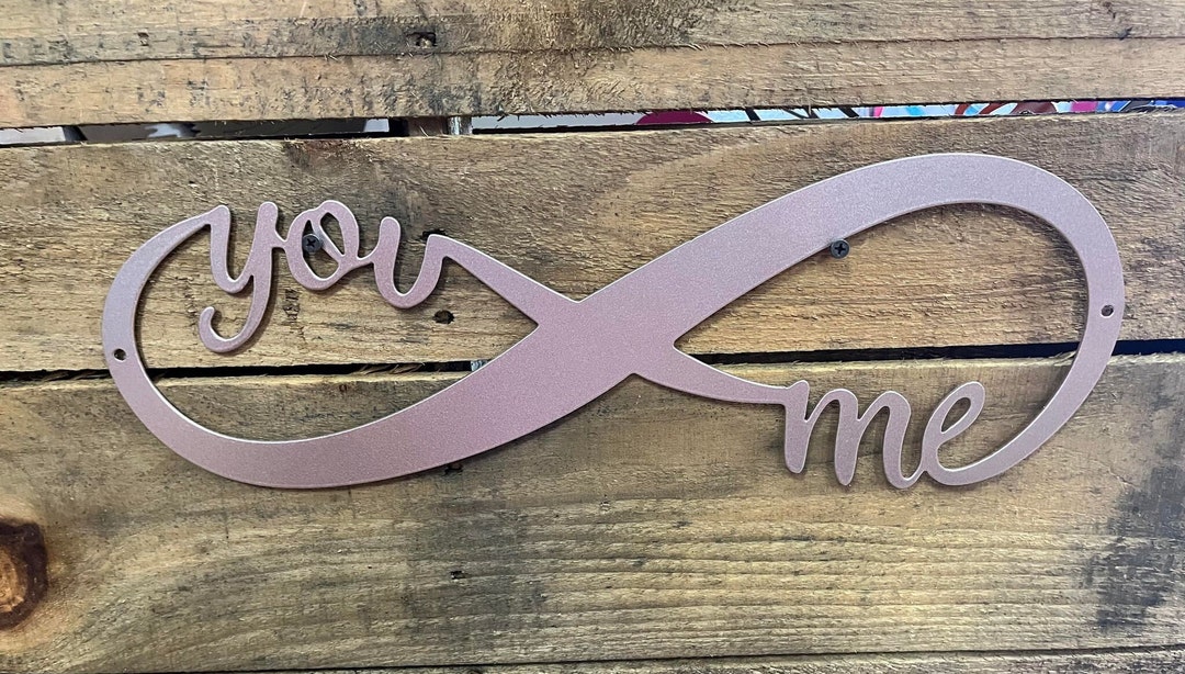You and Me Infinity, Metal Sign, Love, Wall Decoration - Etsy