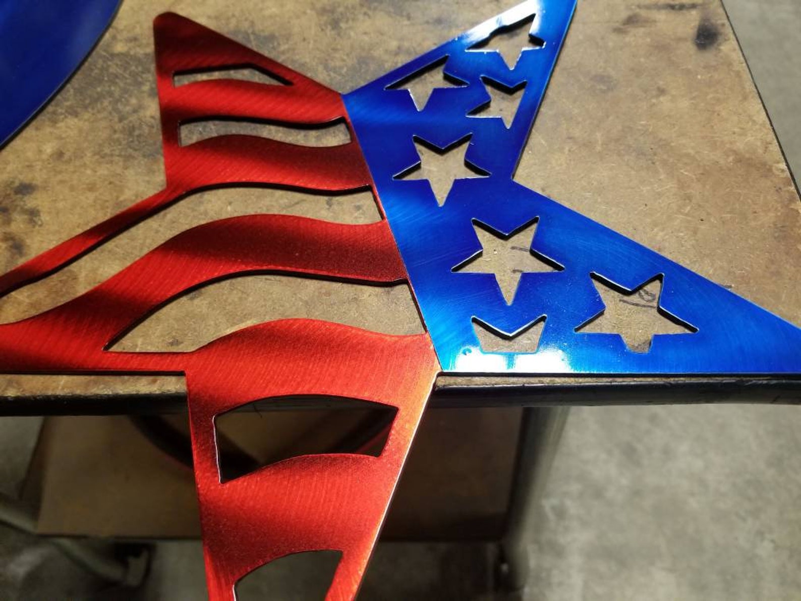 Star Shaped Metal Flag- Made in the USA, Garden Stake - Etsy