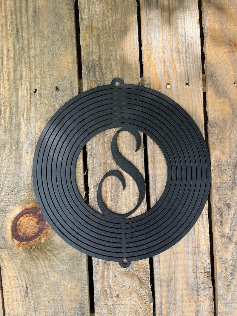 Personalized Wind Spinner: Monogram Metal Garden Decor - Etsy