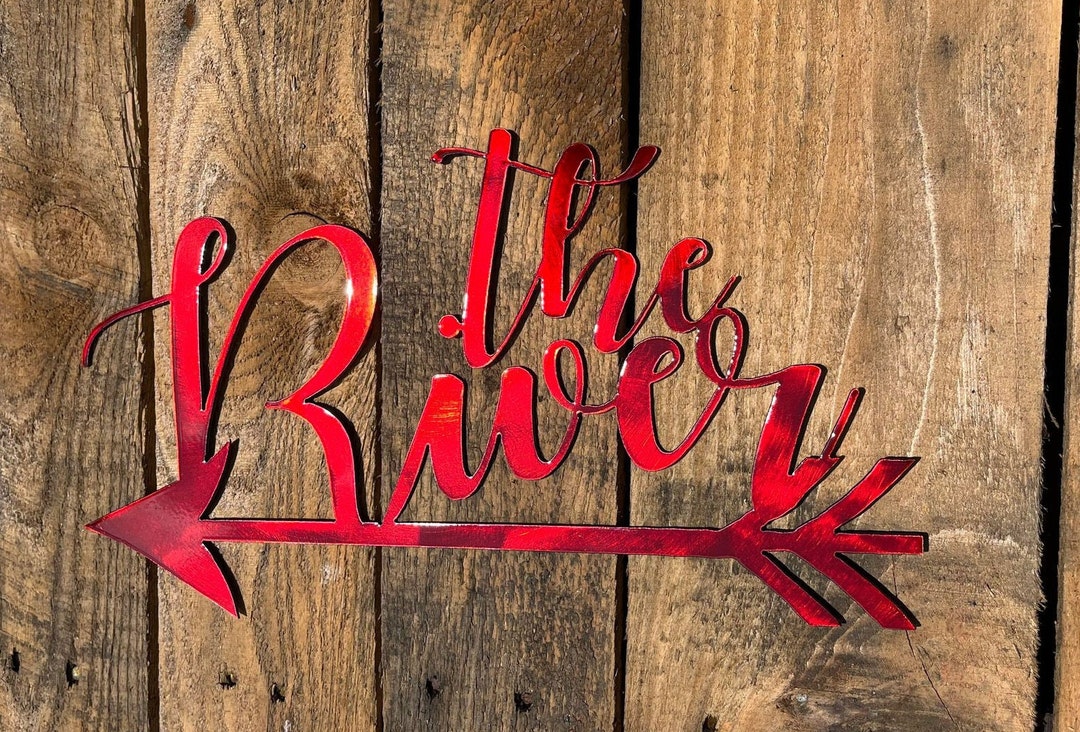 The River Metal Sign - Etsy