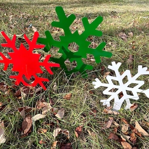 Snowflake Garden Stakes, Snow, Winter Decor, Outside Winter Decorations ...