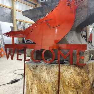 Metal Cardinal Garden Stake, Red Bird, Memorial Stake - Etsy